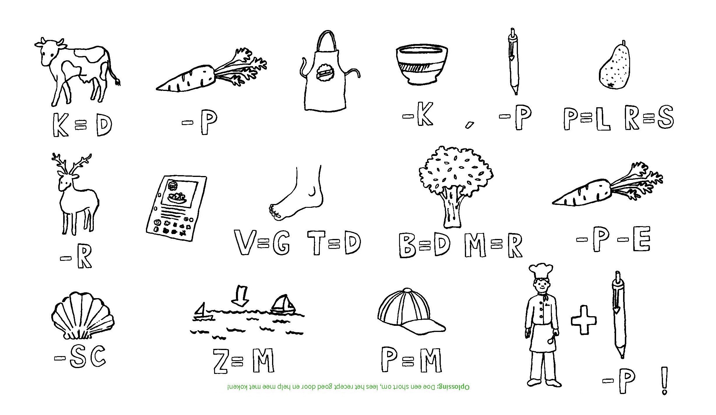 Rebus Hellofresh Oplossen Kleurplaat Kidspiration Woorden Vormen Sketch ...